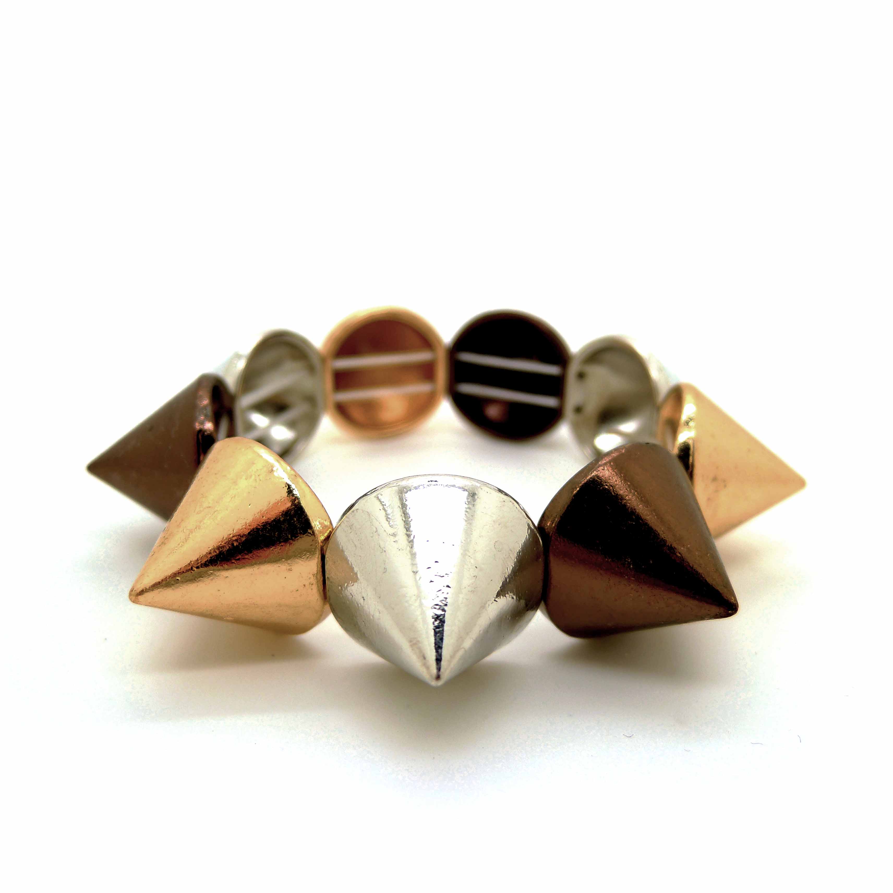 Multi-colored Metallic Spikes Bracelet on Luulla