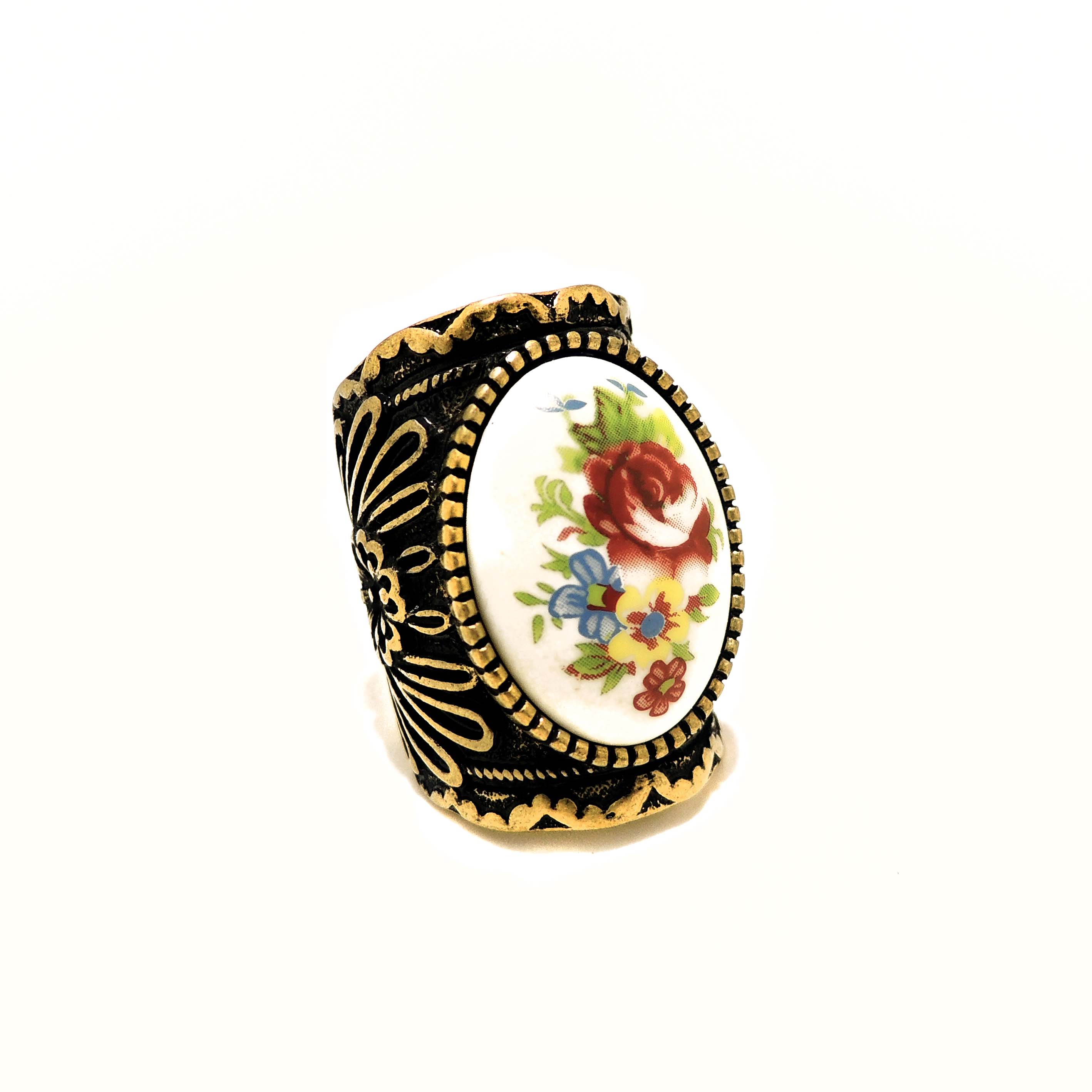 Floral Engraved Rose Ring on Luulla